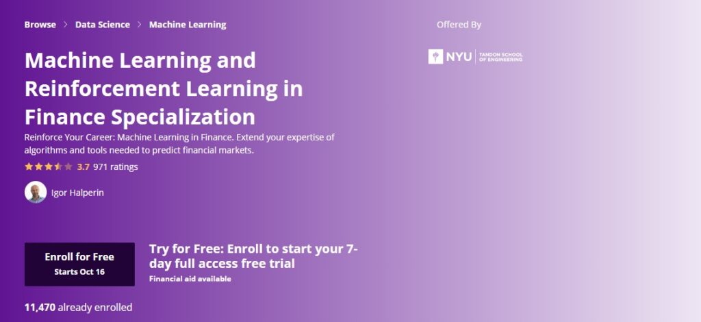 8 Best Machine Learning Courses for Finance You Must Know 2024