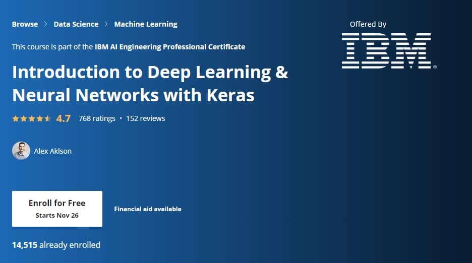 7 Best Keras Online Courses You Need to Know [Bestseller 2024]