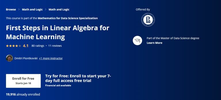 9 Best Linear Algebra Courses for Data Science & Machine Learning