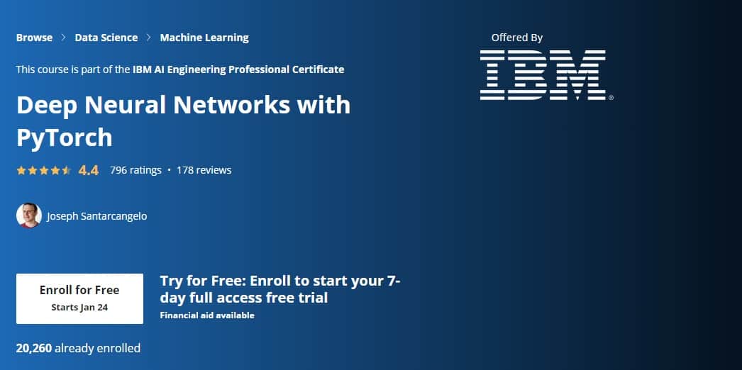 9 Best+Free Online Courses for PyTorch for Deep Learning in 2024