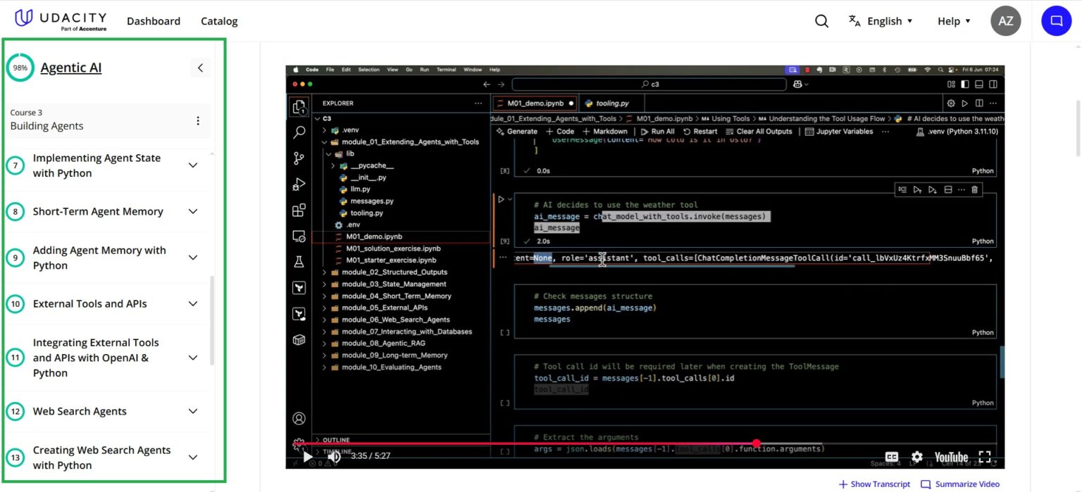 Udacity Agentic AI Nanodegree Review: My Hands-On Journey